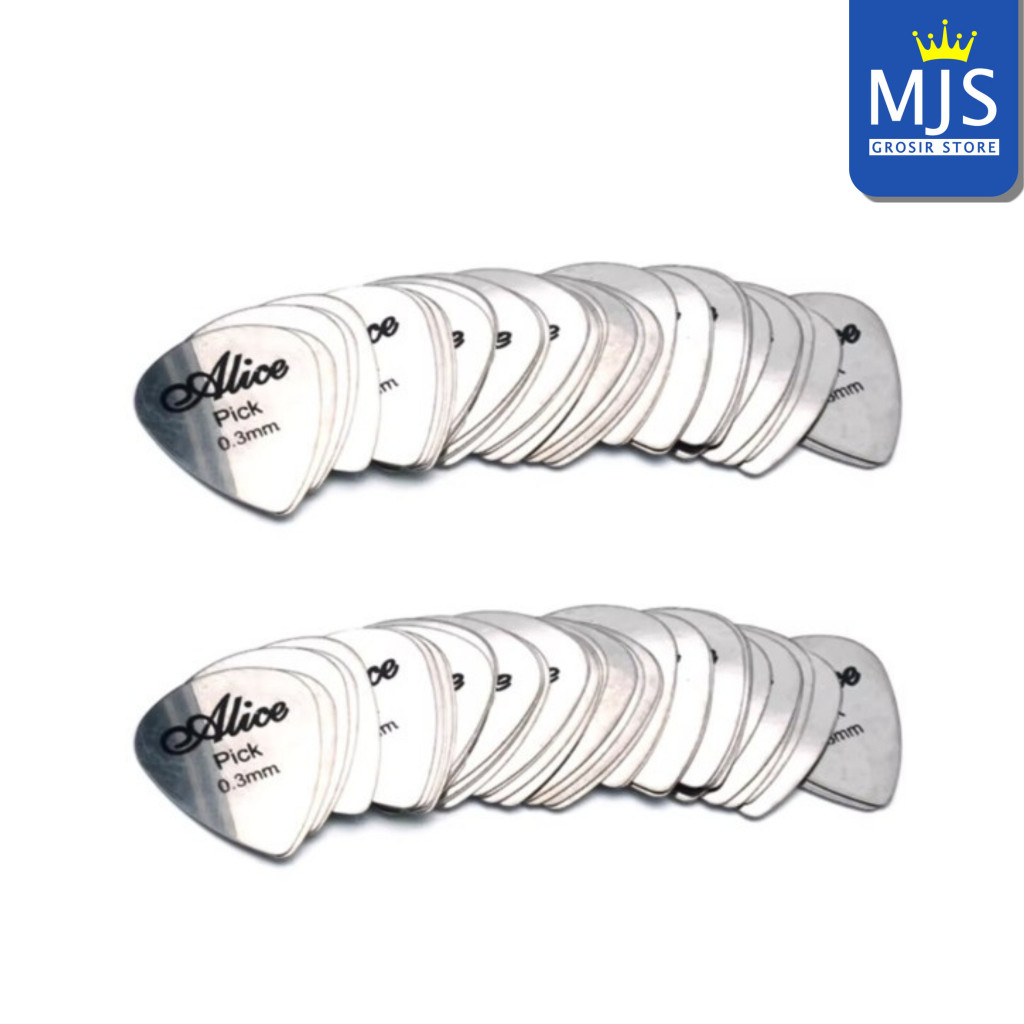 Jual Pick Gitar Alice Metal dan Bahan Besi Stainless Steel Guitar Picks ...