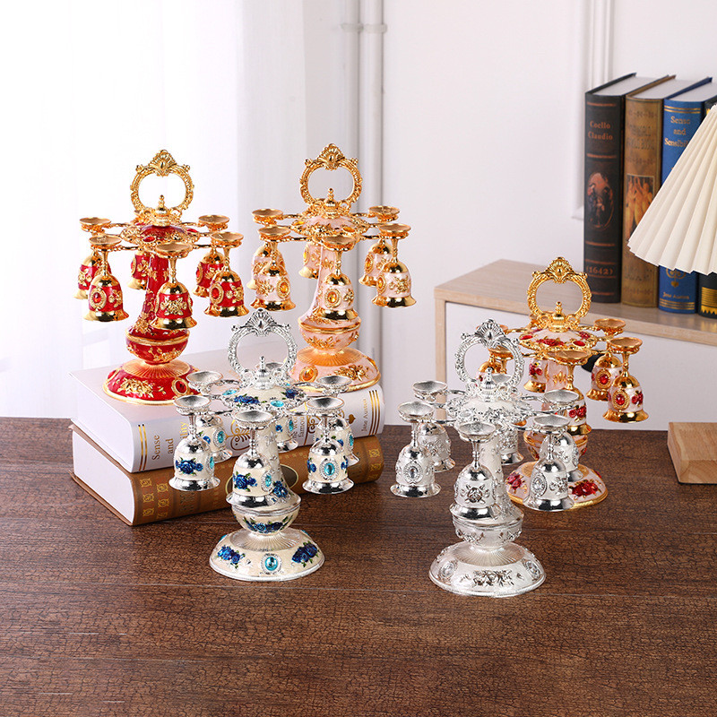 Jual Rhaast Set Gelas Anggur Kendi Ornamen Emas Ornament Gold Gelas ...