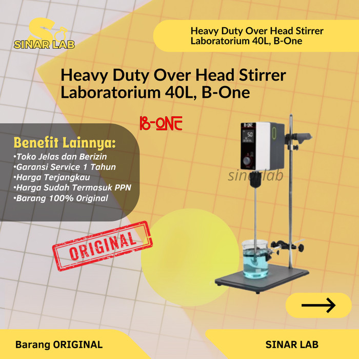Jual Heavy Duty Over Head Stirrer Laboratorium 40L, B-One | Shopee ...