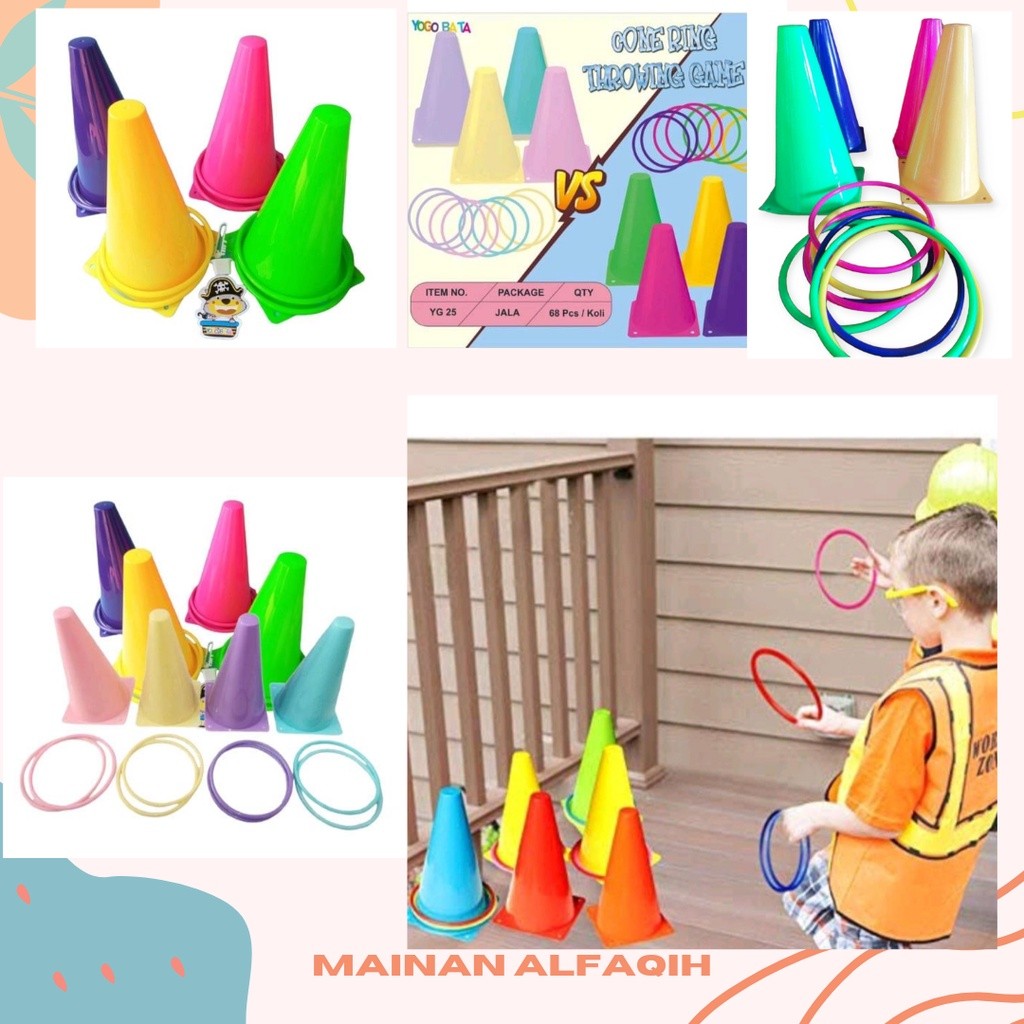 Jual Mainan Lempar Cincin Kerucut Cone/ Mainan Olahraga Anak / Mainan ...