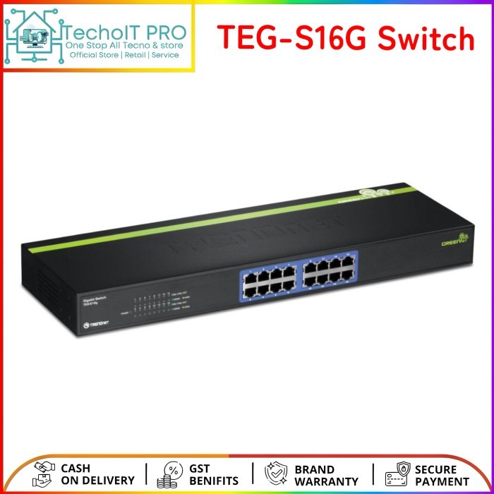Jual Trendnet TEG-S16G 16 Port Gigabit Rackmount Unmanaged Switch ...