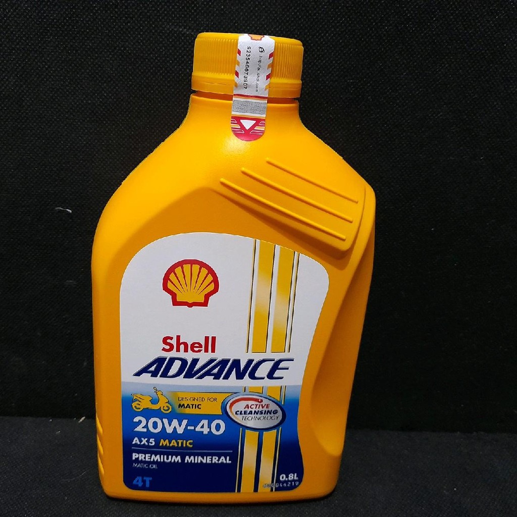 Jual Oli Shell Advance AX5 Matic 20W-40 0.8L Asli Original Shell | Shopee Indonesia