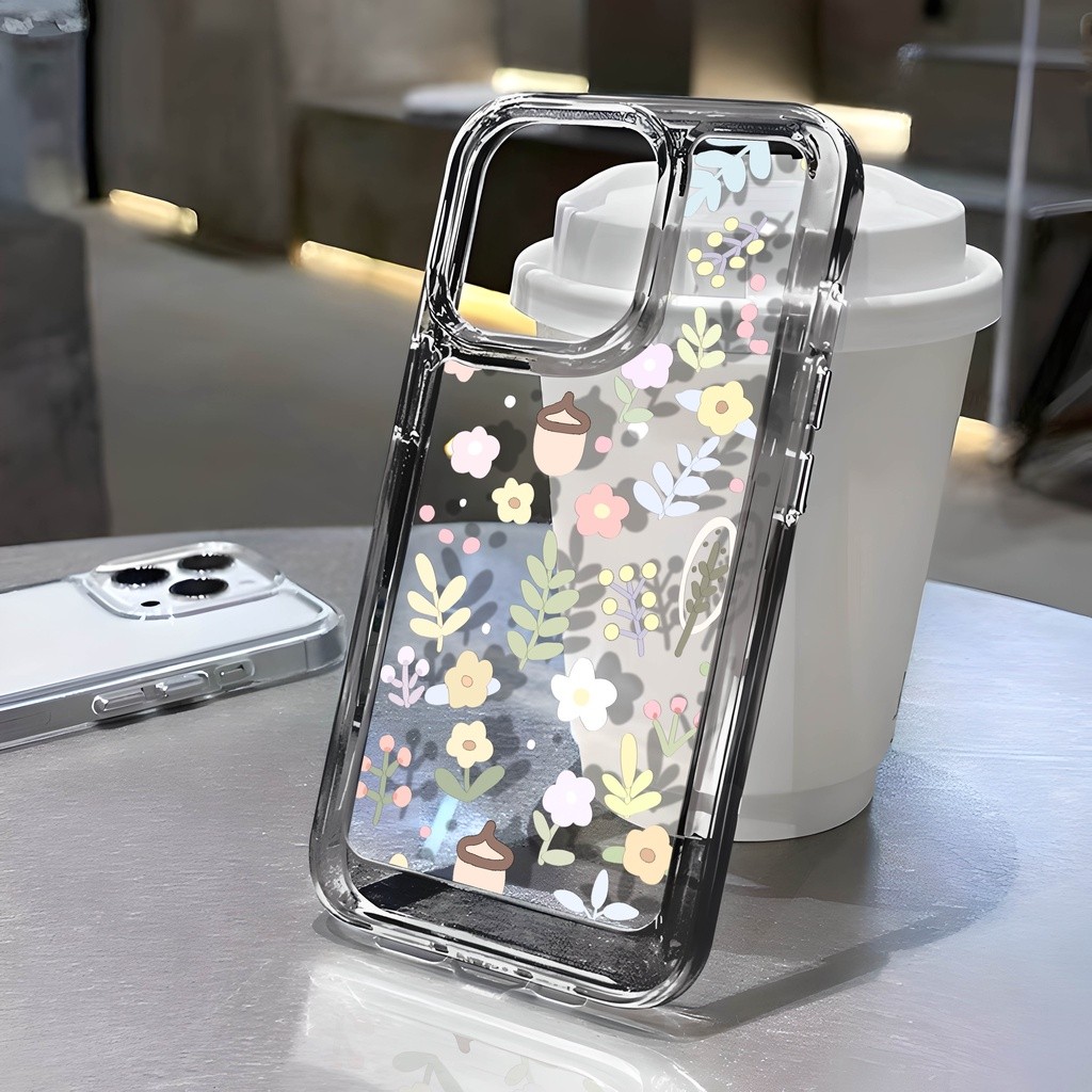 Jual Bunga transparan soft case hp SAMSUNG A56 A36 A06 S25 A16 M55 M54 M15 A55 A35 A15 A25 A54 ...