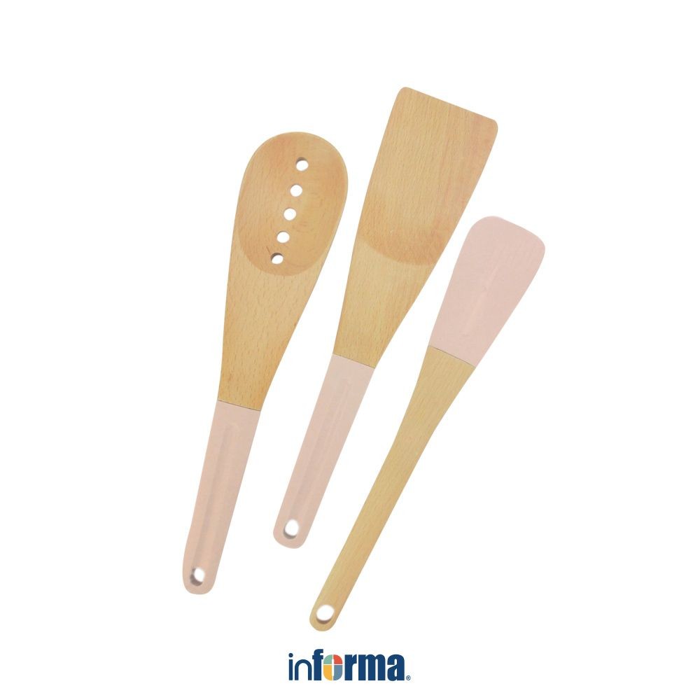 Jual Informa Cooking Color Set 3 Pcs Prun Sendok Masak - Krem Sendok ...