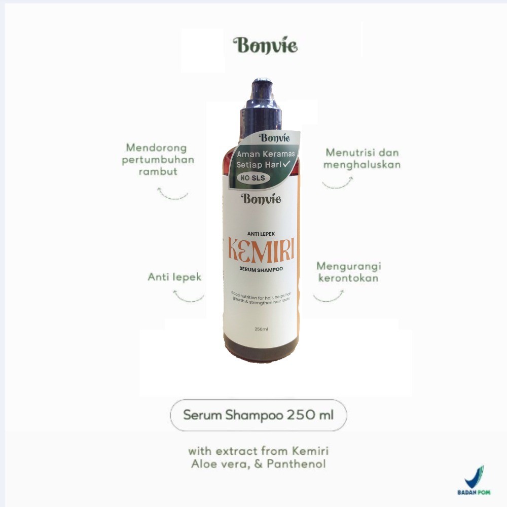 Jual Bonvie Serum Shampoo Anti Lepek Kemiri 250ml [JB] | Shopee Indonesia