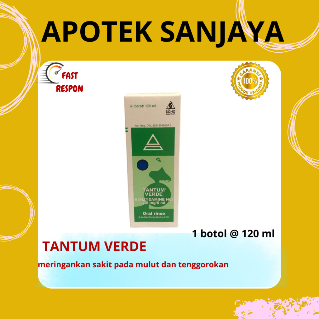 Jual TANTUM VERDE ORAL RINSE/ISI 120 ml/OBAT KUMUR SAKIT TENGGOROKAN ...