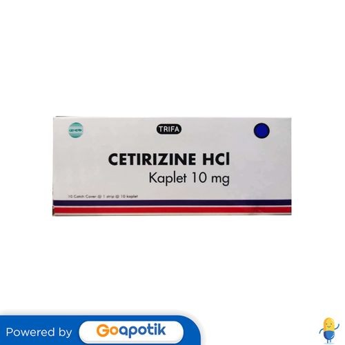 Jual Cetirizine Hydrochloride Trifa 10 Mg Box 100 Kaplet | Shopee Indonesia