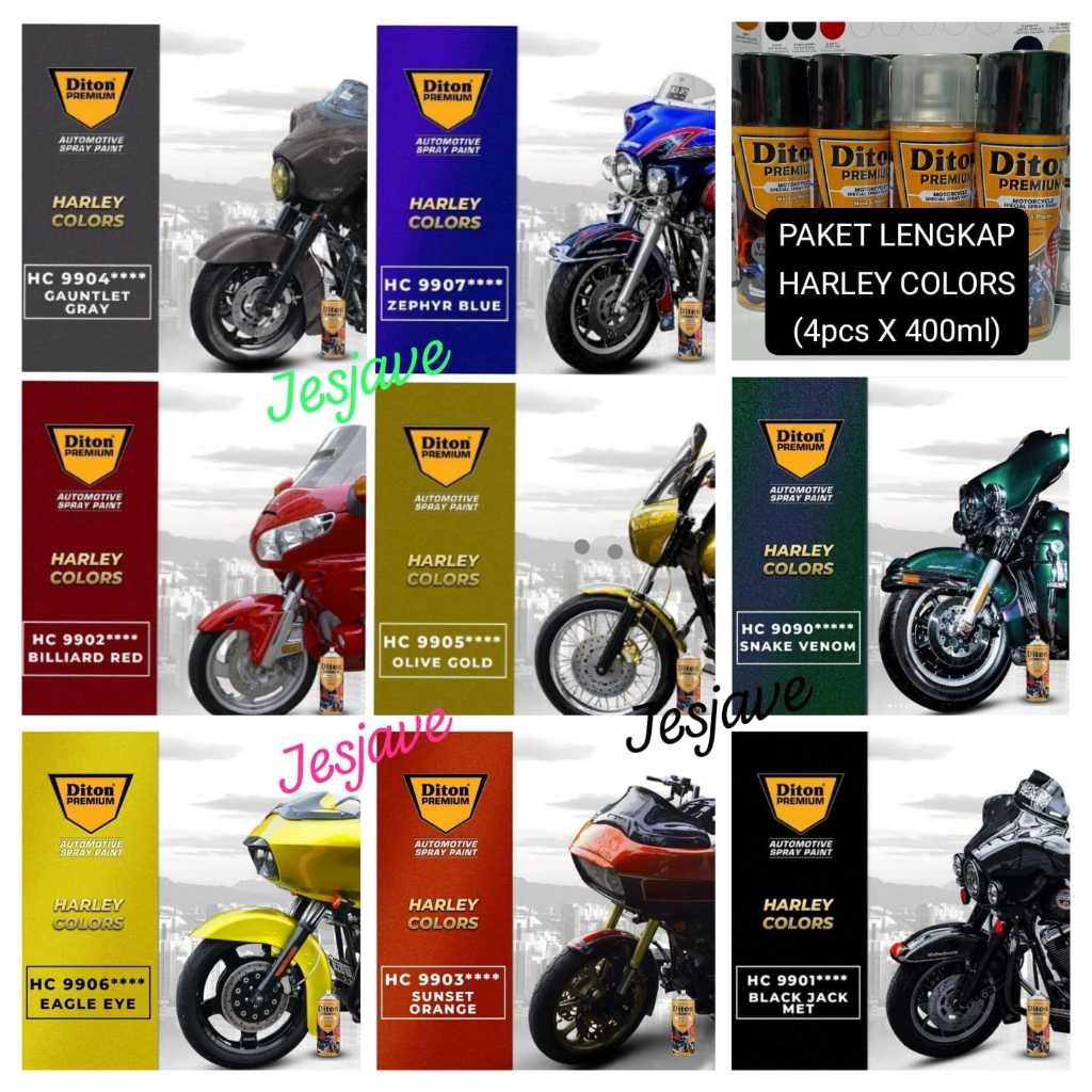 Jual Paket Lengkap 4 Tahapan Harley Colors DITON PREMIUM 4 Pcs x 400cc ...