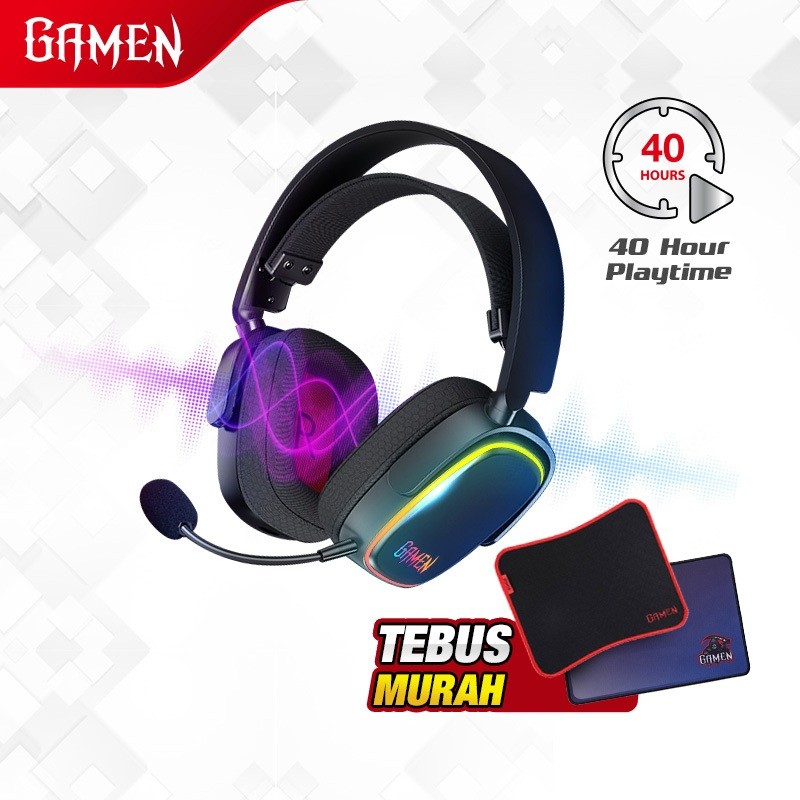 Jual GAMEN Shadow Gaming Wireless Bluetooth Headphone Low Latency ...
