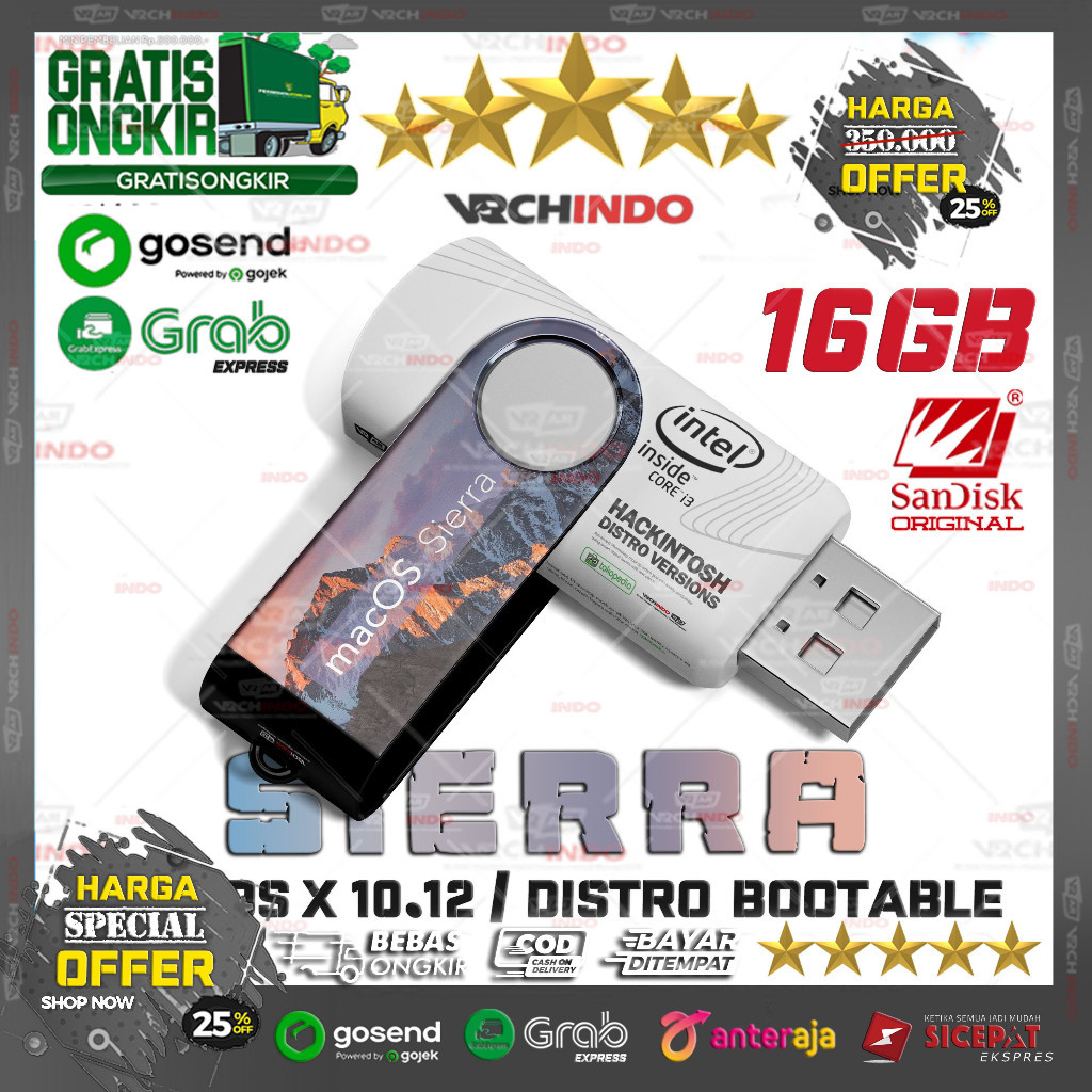 Jual MacOS SIERRA - Mac OS X 10.12 | Hackintosh for Komputer PC Dekstop ...