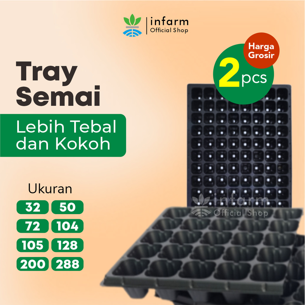 Jual INFARM - Paket Tray Semai Pot Tray Semai 2 PCS Tebal Ukuran 288 ...