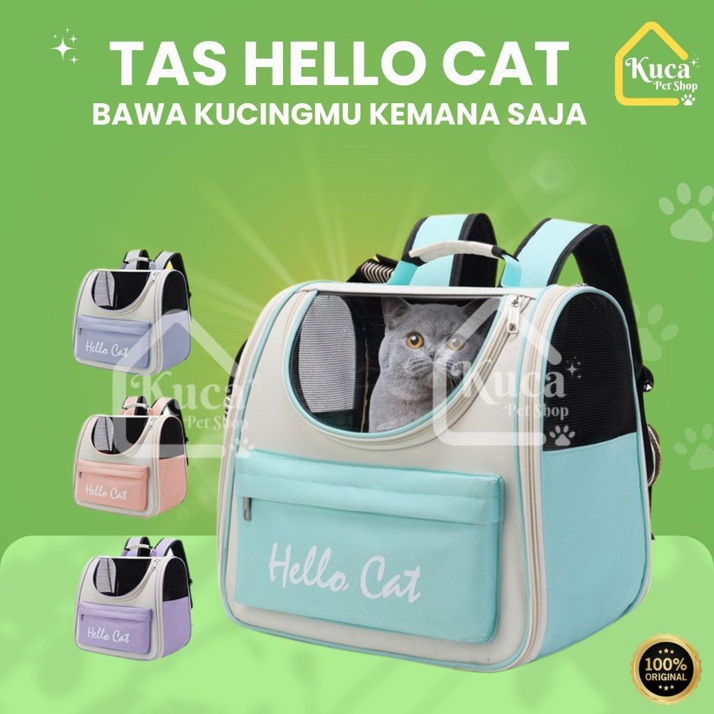 Jual Tas Kucing Tas Ransel Kucing Pet Carrier Tas HELLO Cat Cat Bag Tas ...