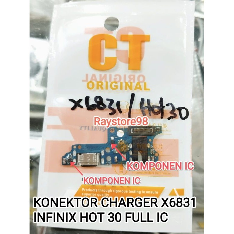 Jual Fleksibel Charger infinix hot 30 / x6831 Original Full Komponen ic Flexibel Flexible ...