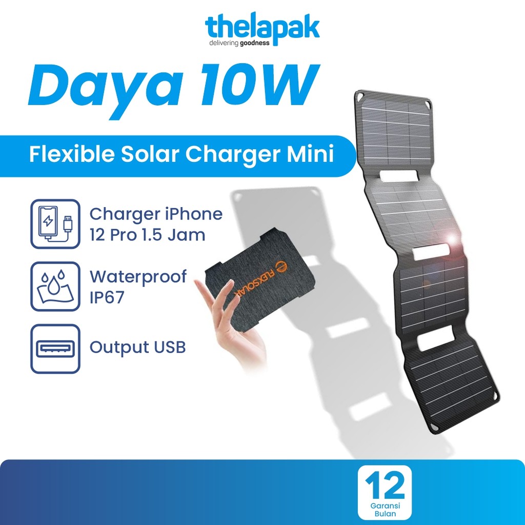 Jual Solar Panel Portable FLEXSOLAR E10 Mini 10W Foldable USB Solar ...