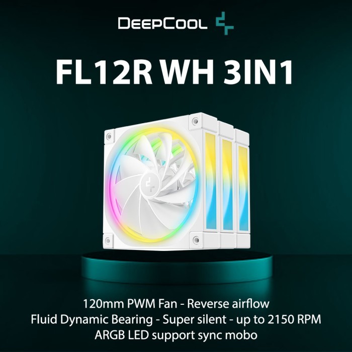 Jual Deepcool FL12R 3in1 White - ARGB Fan Casing | Shopee Indonesia