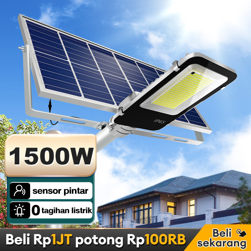 Jual 【Garansi 30 tahun】 Lampu tenaga surya Matahari 1500W lampu jalan tenaga solar cell 0 Biaya ...