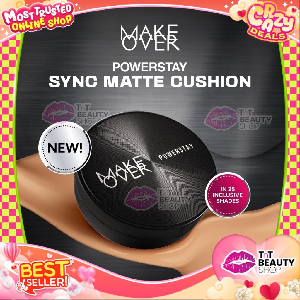 Jual MAKE OVER Powerstay Sync Matte Cushion Smart AI Matte Cushion High ...
