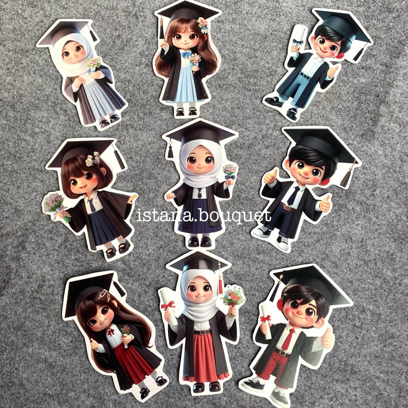 Jual Topper Wisuda karakter sekolah SMA,SMP,SD sudah dipotong tinggi ...