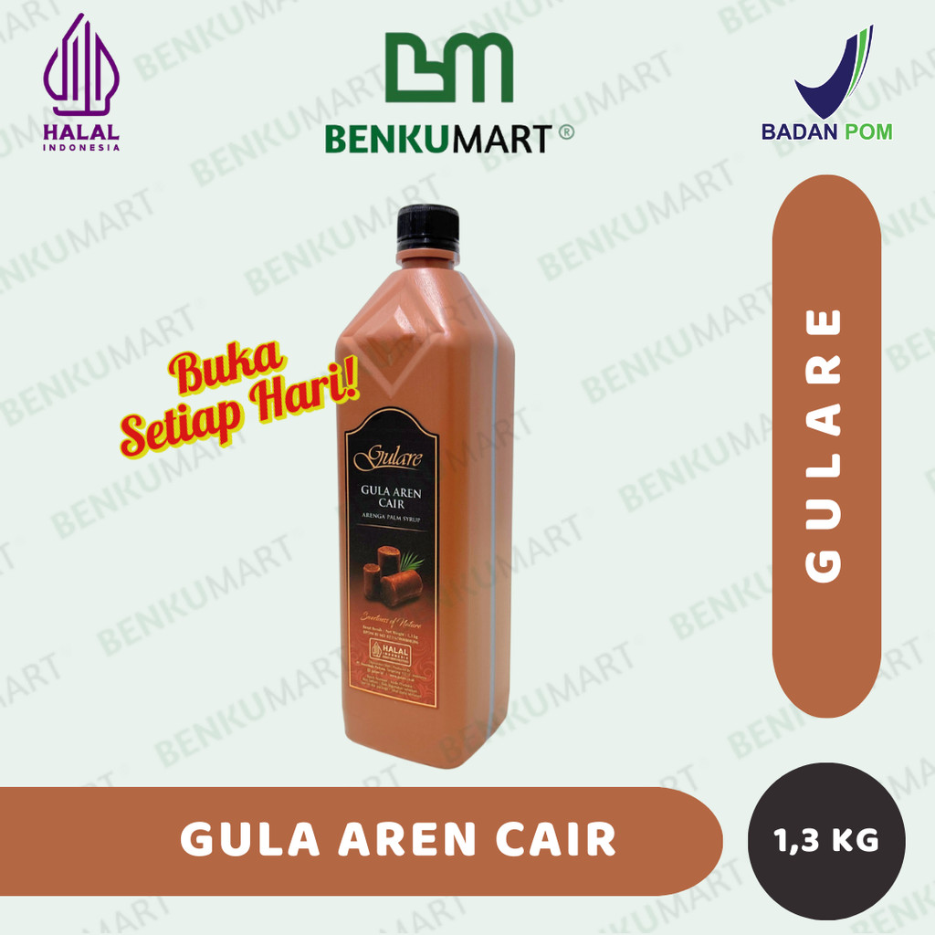 Jual Gula Aren Cair PREMIUM Gulare 1,3 Kg | Palm Sugar Syrup Sirup 1.3 ...