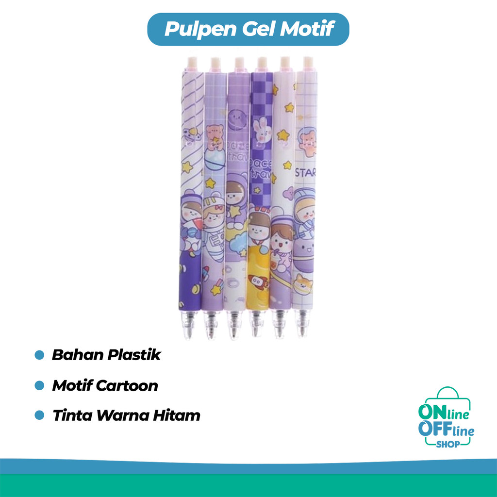 Jual Pulpen Gel Motif Cartoon Pulpen Pelajar Dan Kantor Pena Lucu ...