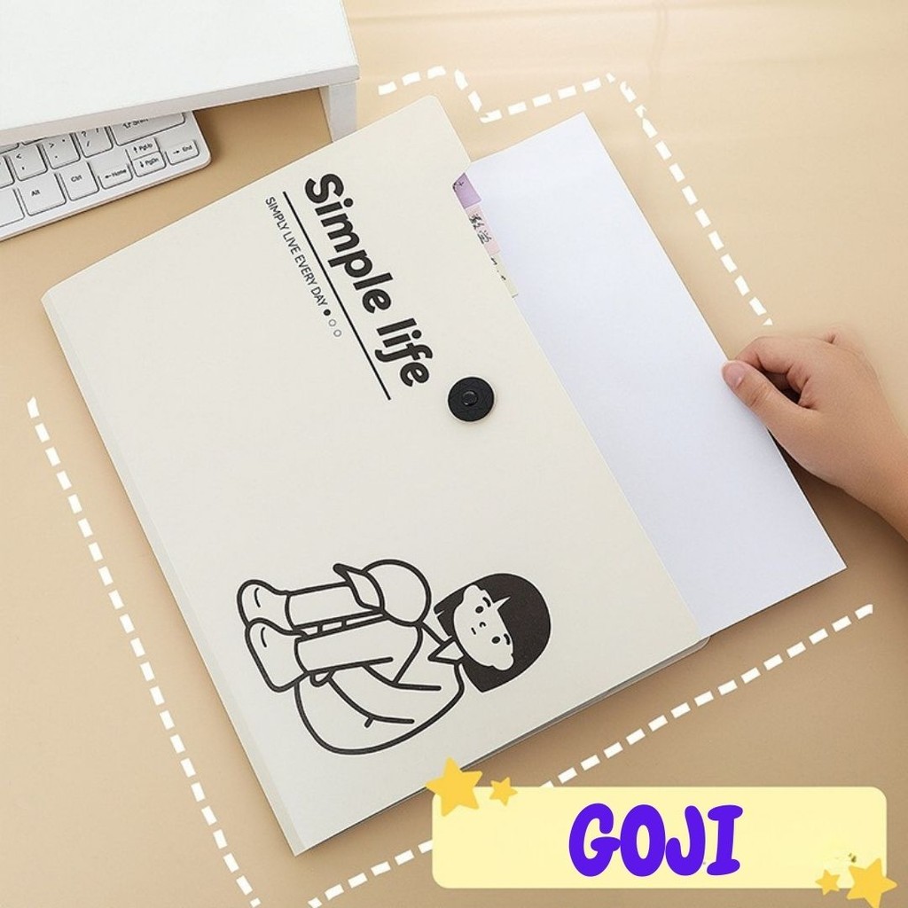 Jual GOJI Tas File Map Folder 8 dan 12 Sekat Ukuran Kertas A4 Expanding ...