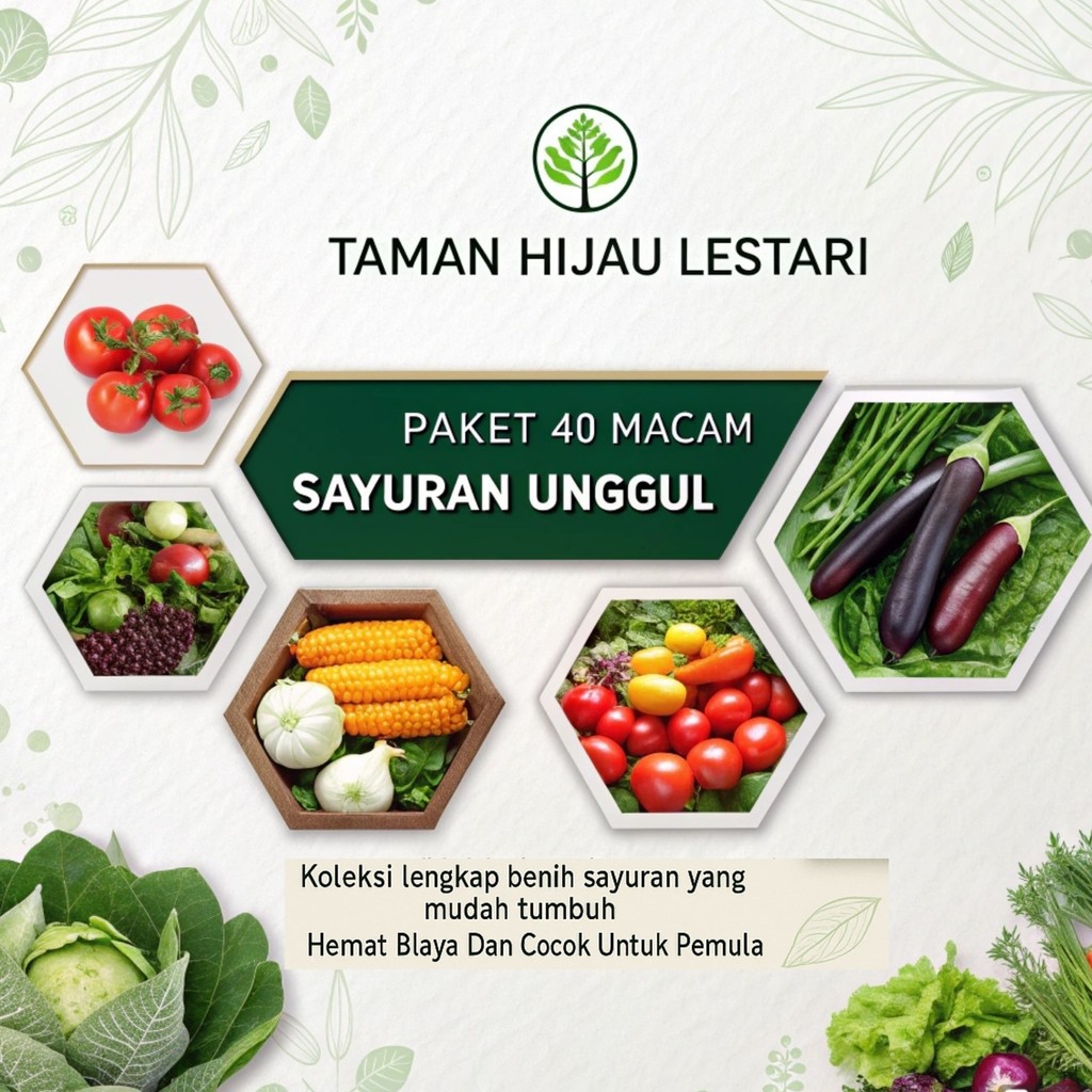 Jual PAKET 40 MACAM Jenis Benih Sayuran Bibit Sayur Buah Lengkap Untuk ...