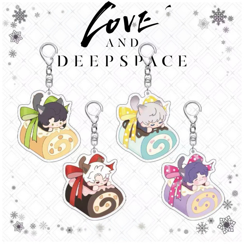 Jual Gantungan Kunci Akrilik Love and Deep Space Roll Cake Lucu Chibi ...