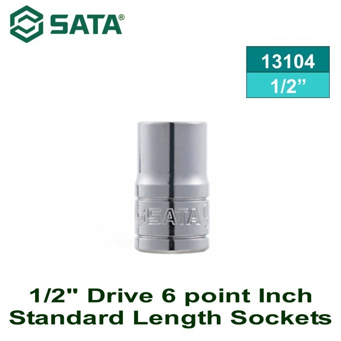 Jual SATA 13104 Kunci Shock Mata Sok Socket Drive 1/2 Inci 6 PT Ukuran ...
