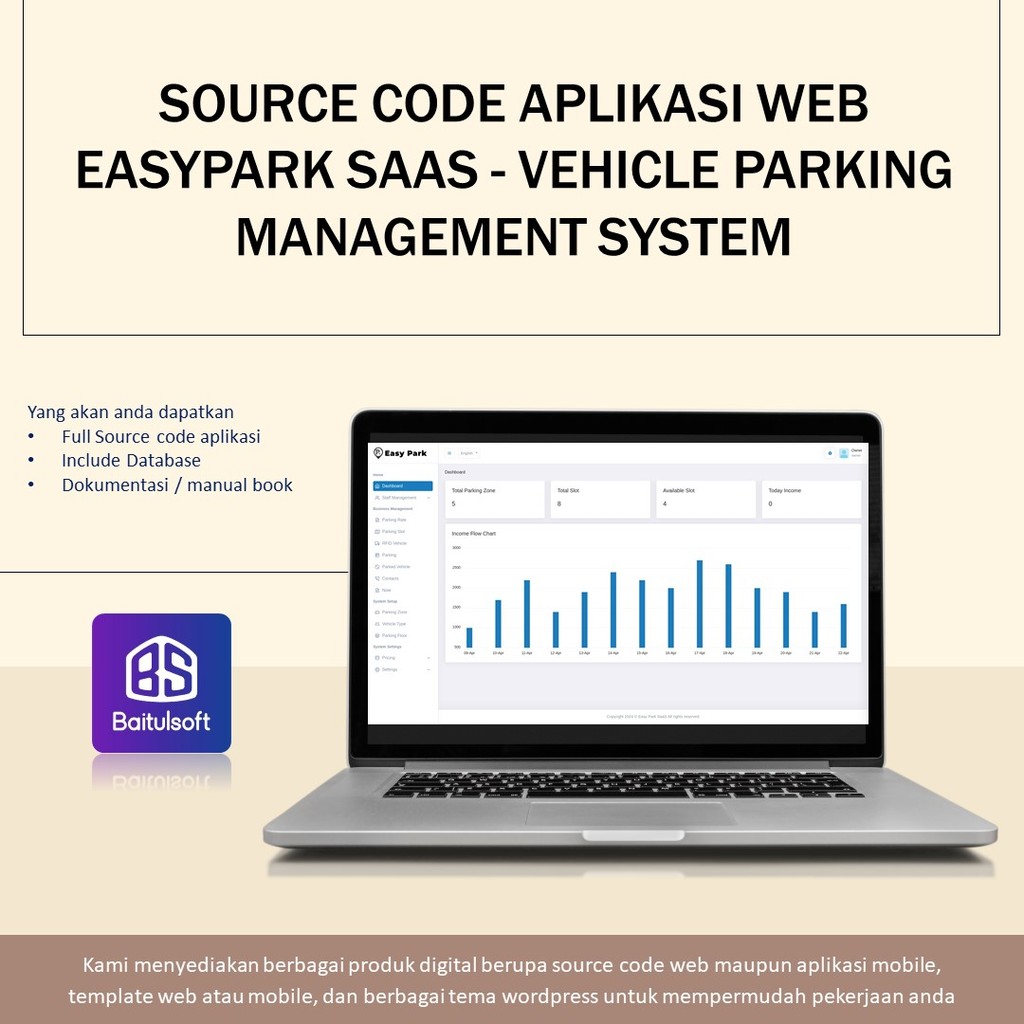 Jual SOURCE CODE APLIKASI WEB EASYPARK SAAS - VEHICLE PARKING MANAGEMENT SYSTEM | Shopee Indonesia