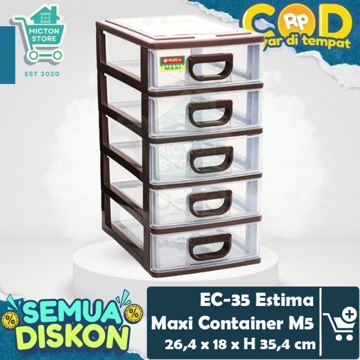Jual TOPTON Lion Star EC-35 Estima Maxi Container M5 Susun 5 Laci Kecil ...