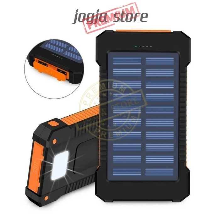 Jual Power Bank Solar Cell Tenaga Surya 2 USB Port 20000mAh Waterproof ...