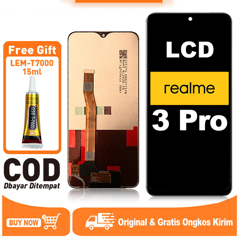 Jual LCD Realme 3 PRO TOUCHSCREEN Kompatibel Untuk Fullset Asli Crown ...