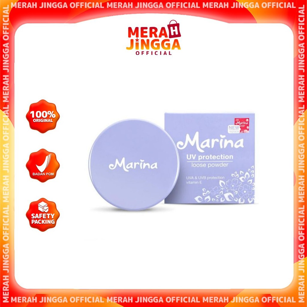 Jual Marina Loose Powder UV Protection 25g | Merah Jingga Official ...