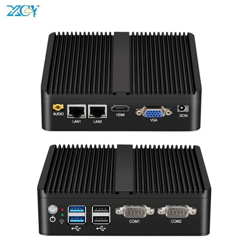 Jual XCY HTPC Mini PC J4125 Celeron 2955U 3805U Quad-Core Dual LAN 2 ...