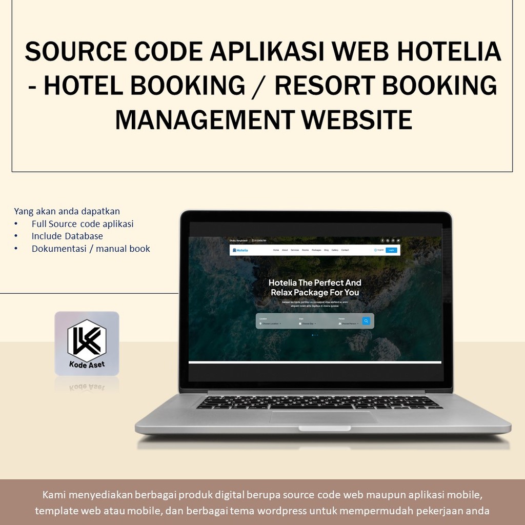 Jual SOURCE CODE APLIKASI WEB HOTELIA - HOTEL BOOKING / RESORT BOOKING MANAGEMENT WEBSITE ...