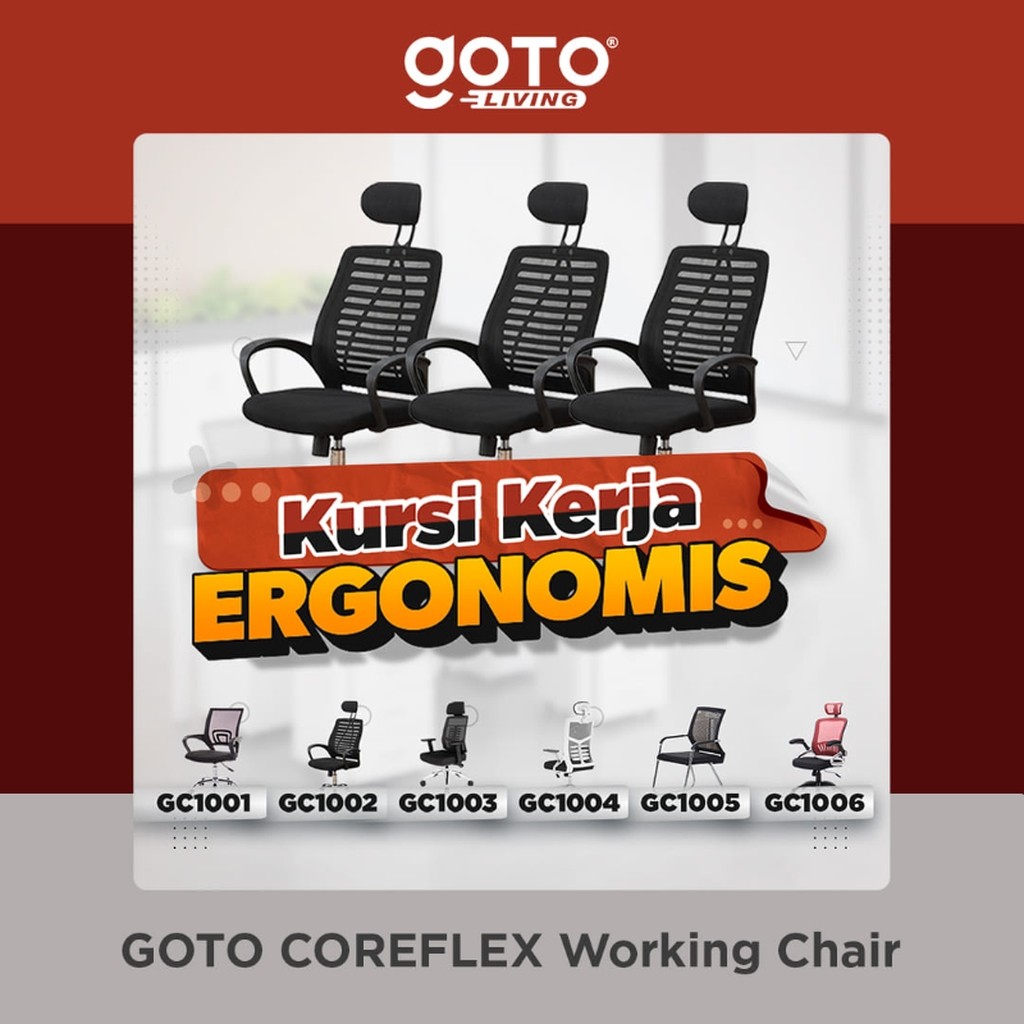 Jual Goto Coreflex Chair Kursi Kerja Kantor Belajar Komputer Hidrolik ...