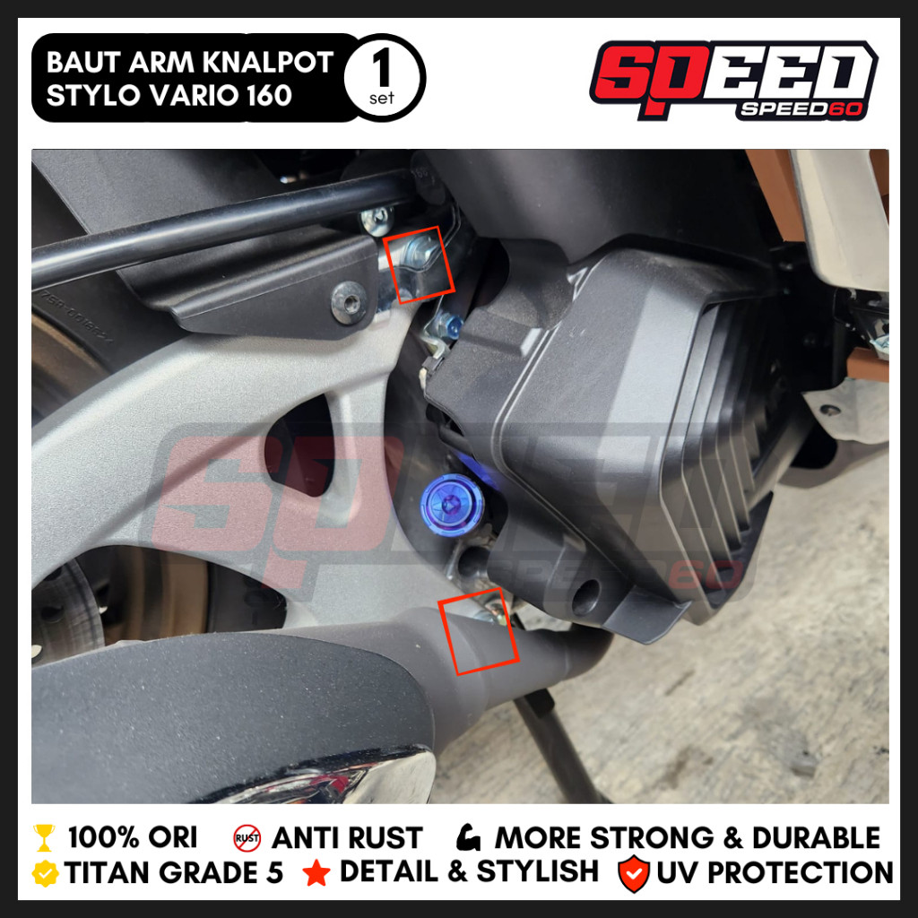 Jual Baut Arm Knalpot Honda Stylo PCX Vario ADV 150 160 Baut Titanium Grade 5 Probolt Thailand ...