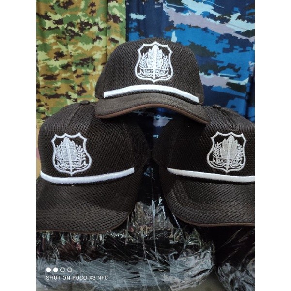 Jual topi jala coklat bordil satpam | Shopee Indonesia