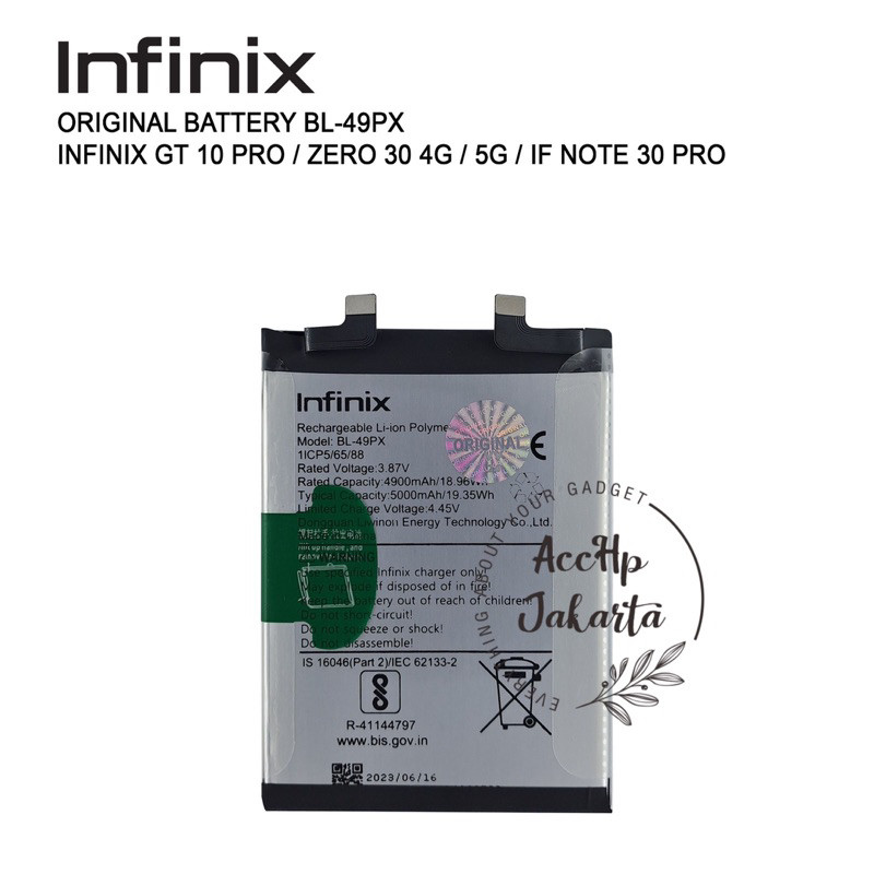 Jual Batre Baterai Battery Batrai Infinix GT 10 Pro / Zero 30 4G / 5G ...