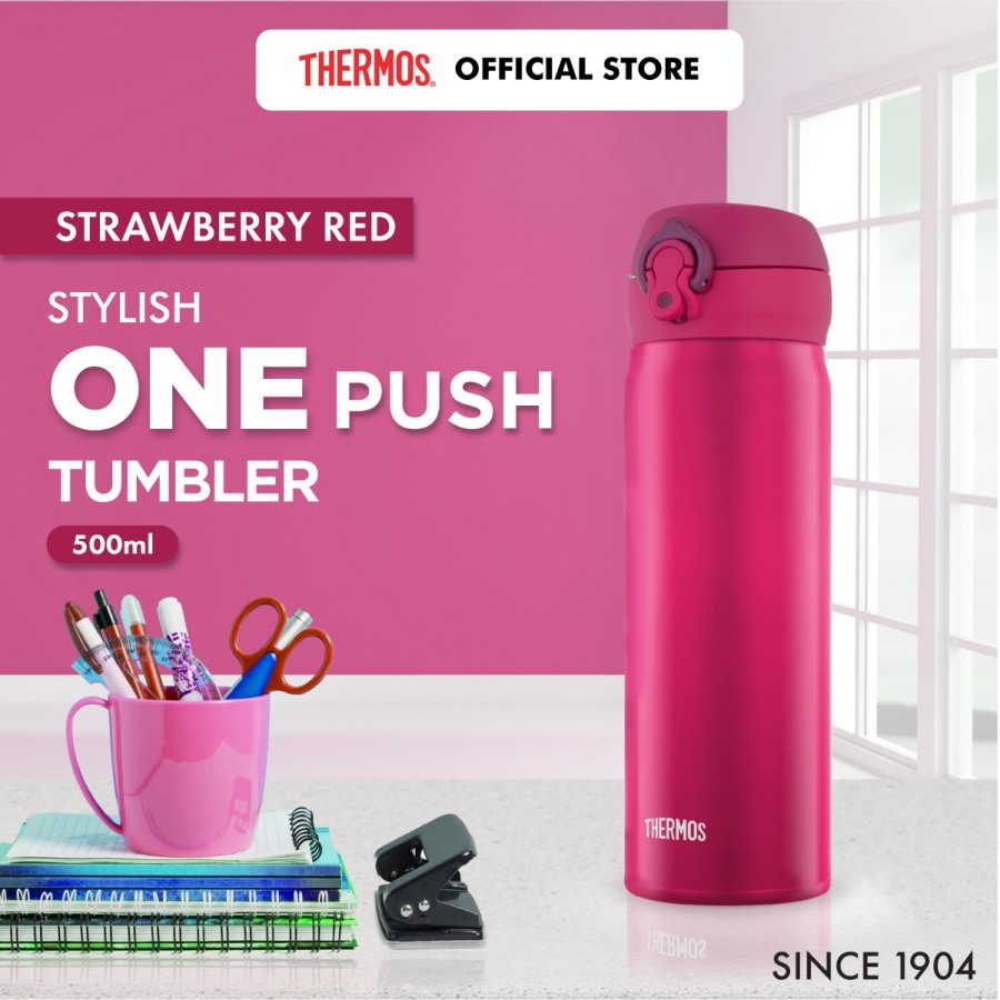 Jual Thermos Tumbler One Push Ultra Light - SB Red 500ml (JNL-502-SBR) | Shopee Indonesia