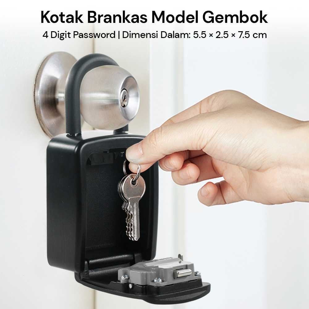 Jual MOOL Kotak Brankas Safety Lock Box Metal 4 Digit Password Tipe ...