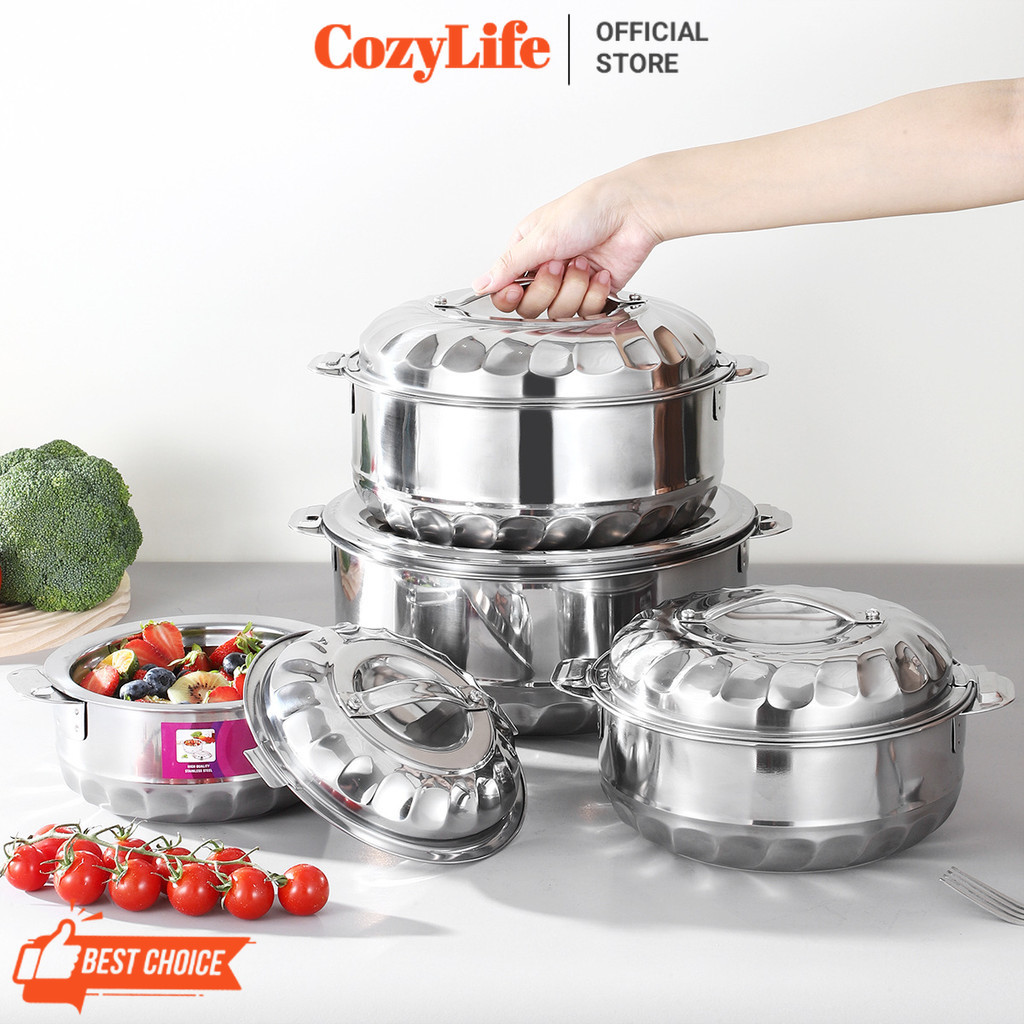 Jual COZYLIFE Fresh Box 4 PCS Double Deck Stainless Steel/Panci ...