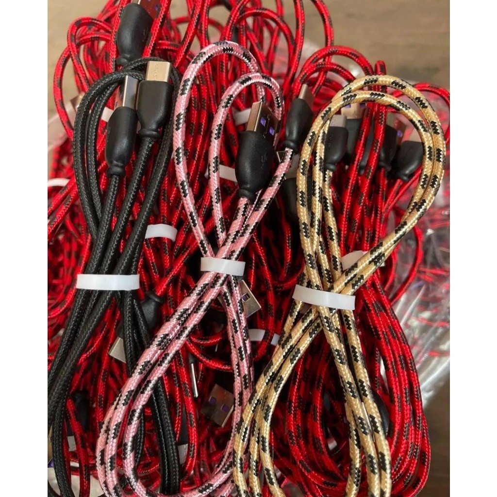 Jual KABEL NILON TYPE C kabel tebal bagus panjang | Shopee Indonesia
