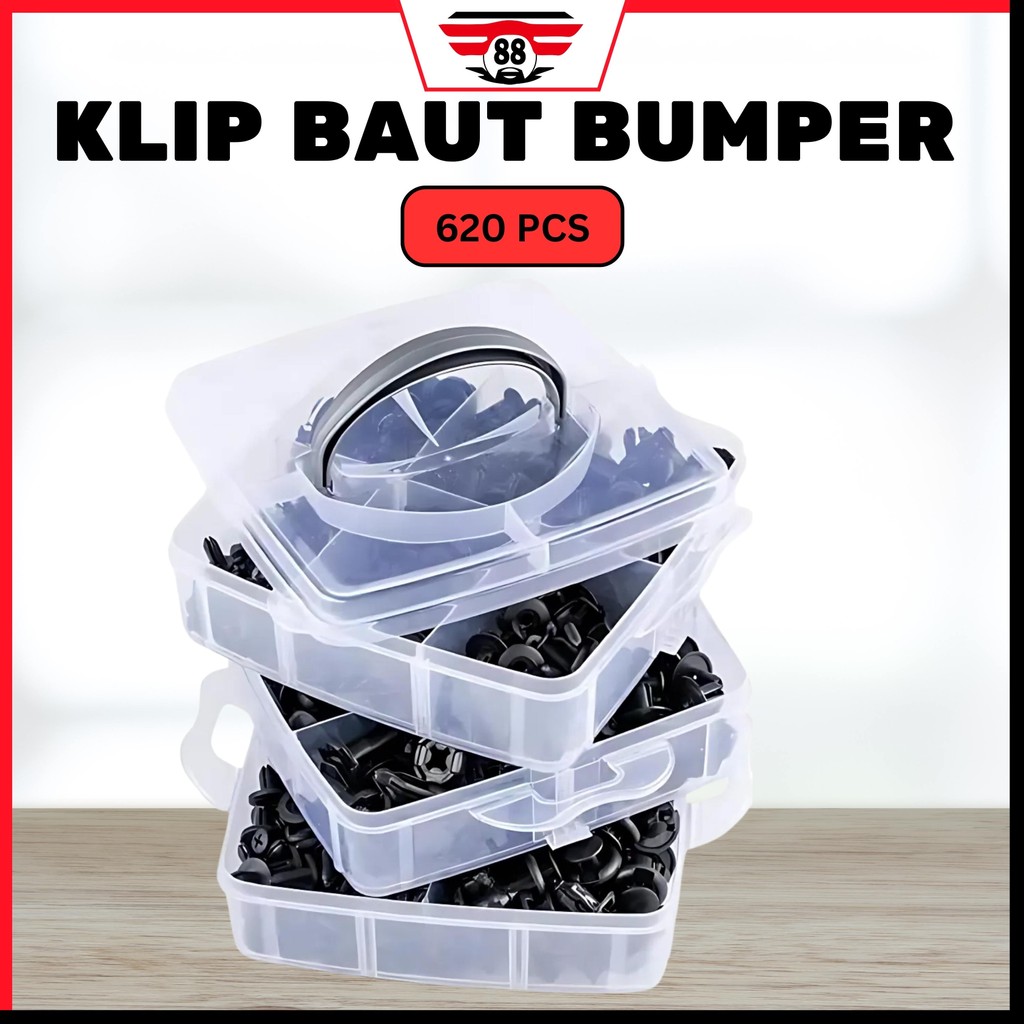 Jual Klip Baut Bumper Rivet Mobil Set 620Pcs Bemper Guard Kancing ...