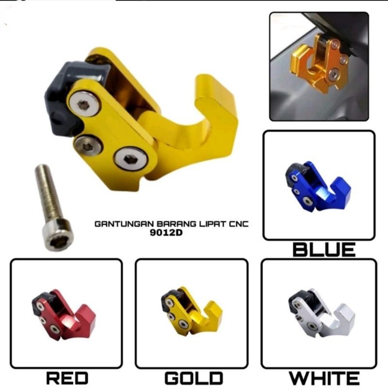 Jual GANTUNGAN BARANG MOTOR FULL CNC MODEL LIPAT /CENTOLAN BARANG NMAX ...