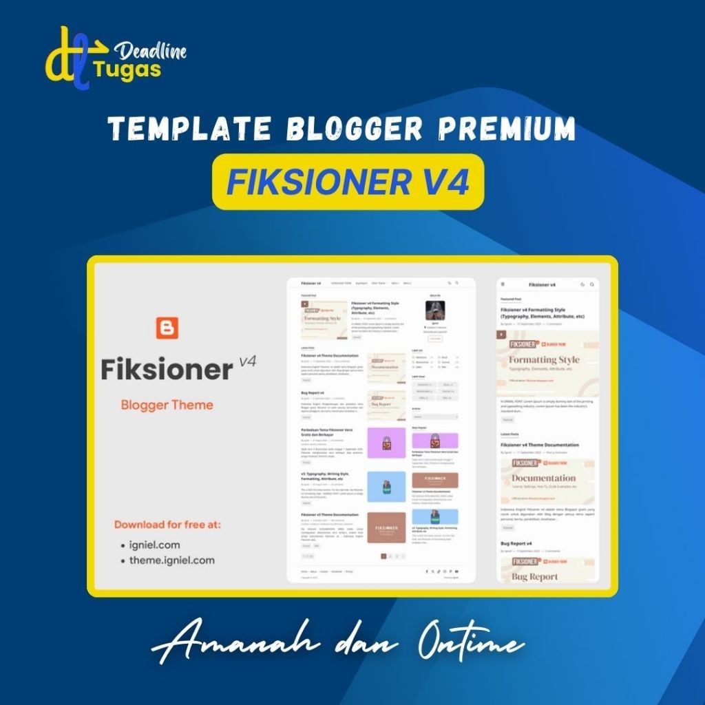 Jual Template Blogger Premium Fiksioner V4 | Shopee Indonesia