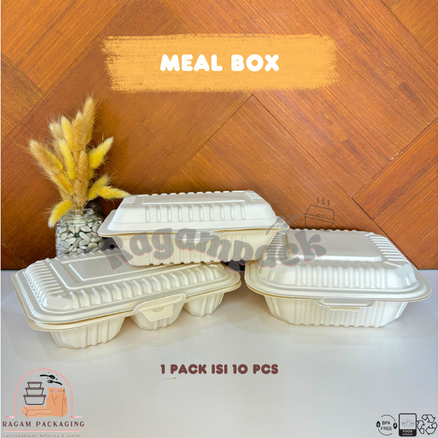 Jual WADAH MAKANAN BERSEKAT WARNA CREAM MEAL BOX SEKAT WARNA CREAM ...