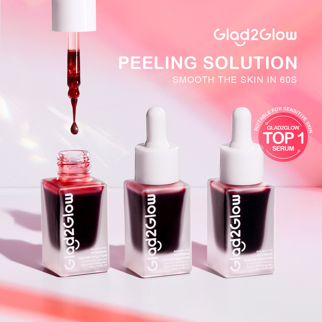 Jual [Toko Resmi]3PCS- Glad2Glow AHA BHA PHA Intensive Peeling Solution ...