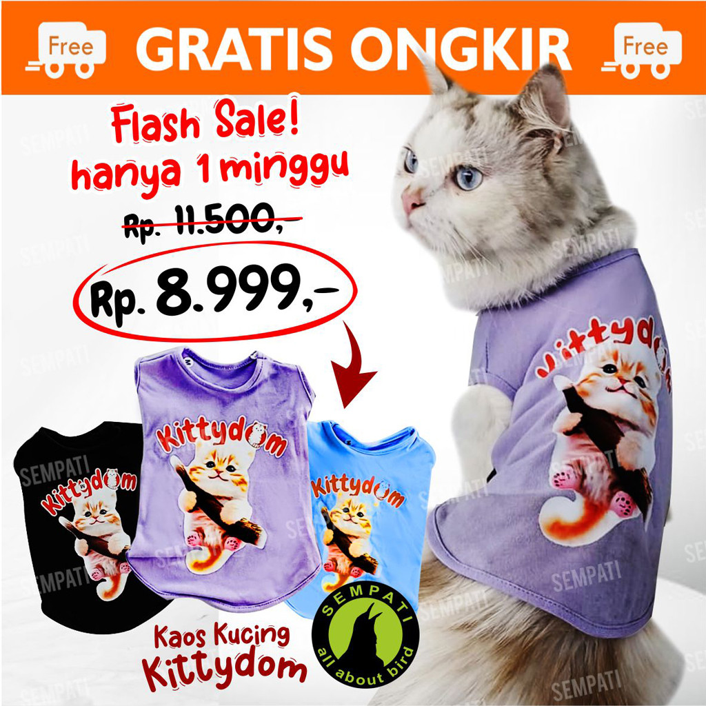 Jual SEMPATI Baju Kucing Model Kittydom Baju Hewan Peliharaan Kucing ...