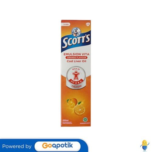 Jual Scott'S Emulsion Vita Rasa Jeruk Sirup 400 Ml | Shopee Indonesia